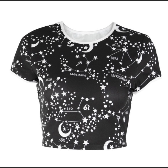 Aura | Tops | Zodiac Crop Top Astrology Witch Gothic | Poshmark